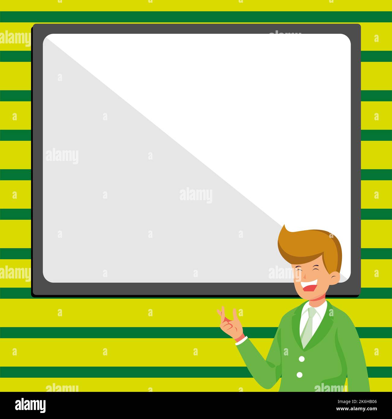 Instructor Drawing Pointing Stick On Empty Whiteboard While Holding Cup ...