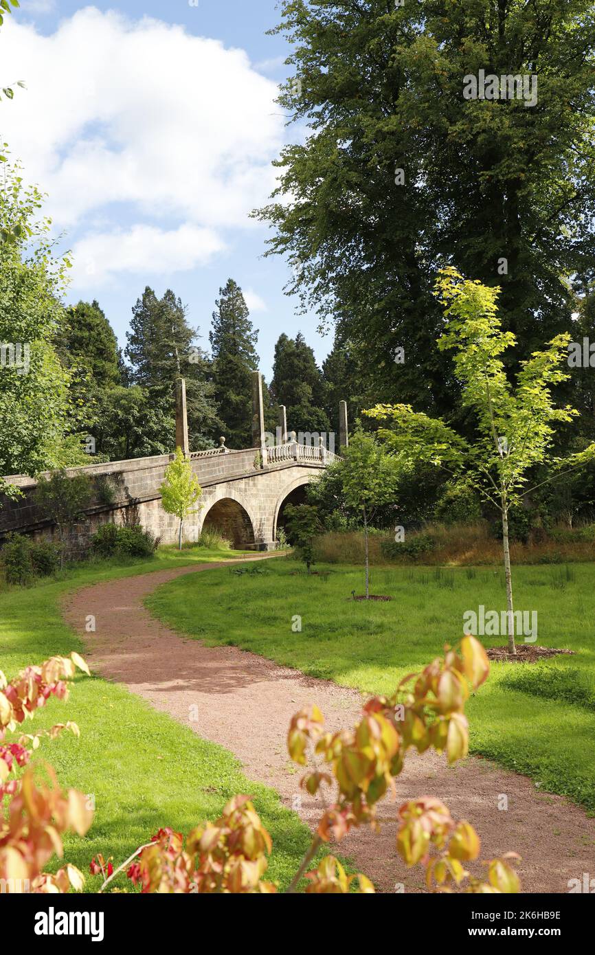 The Adam Bridge at Dumfries House, in Ayrshire, Scotland Stock Photo ...