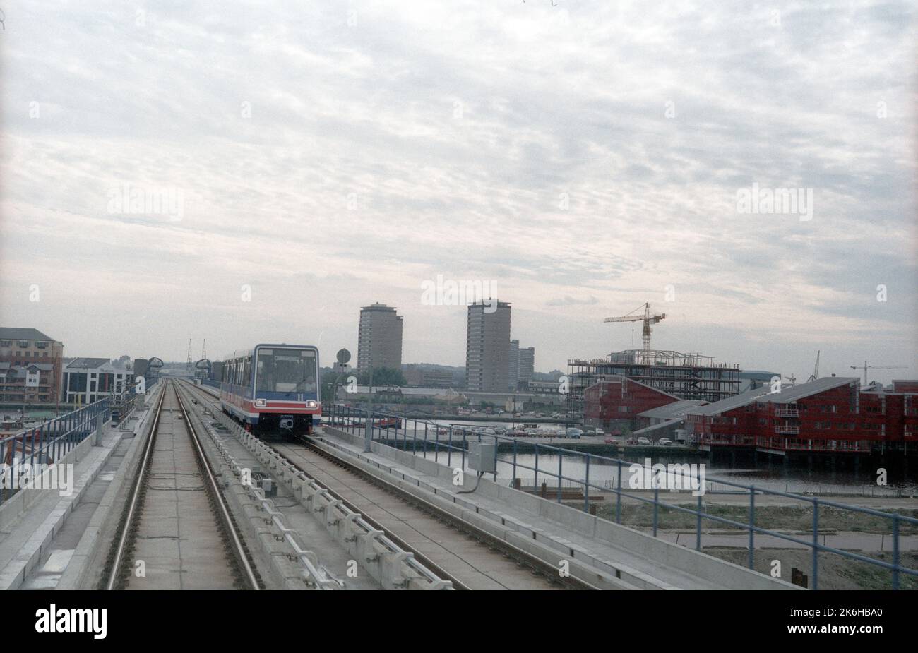 London's automated Docklands Light Railway a month after opening ...