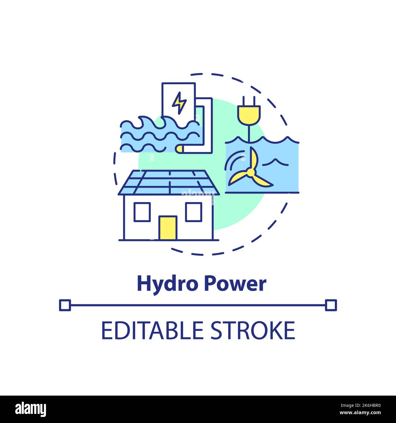 Hydro power concept icon Stock Vector Image & Art - Alamy