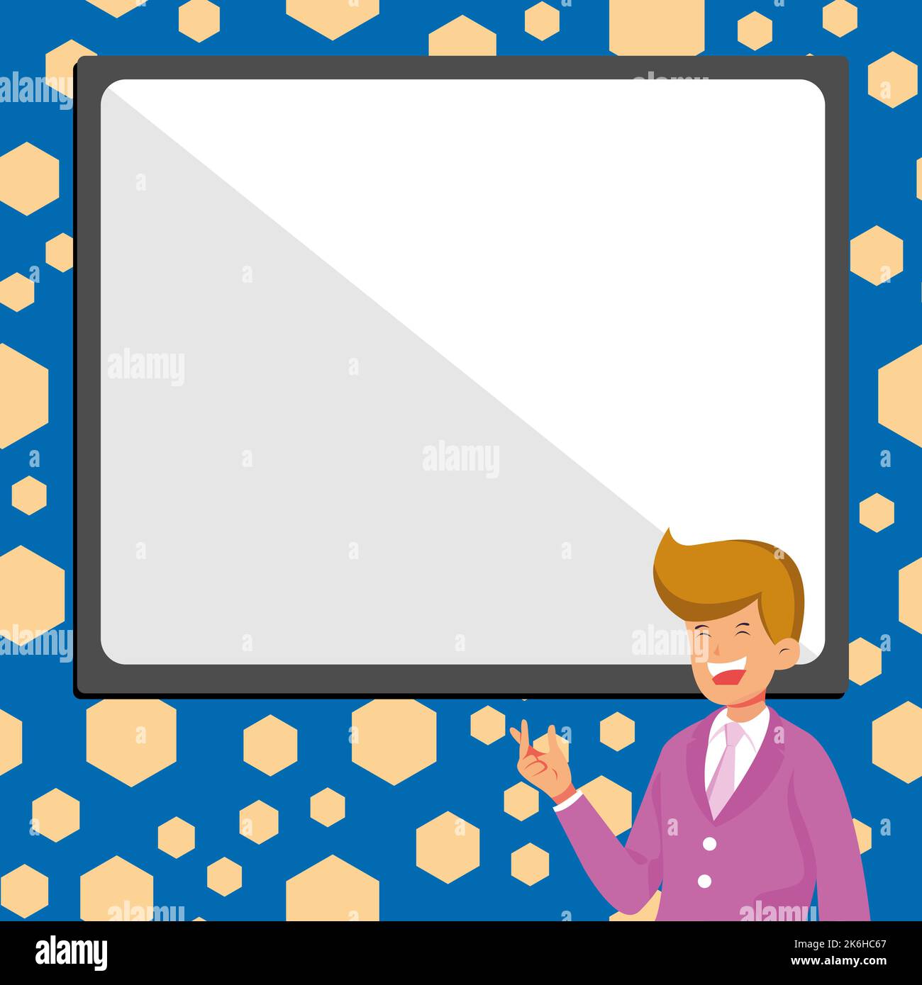 Instructor Drawing Pointing Stick On Empty Whiteboard While Holding Cup ...