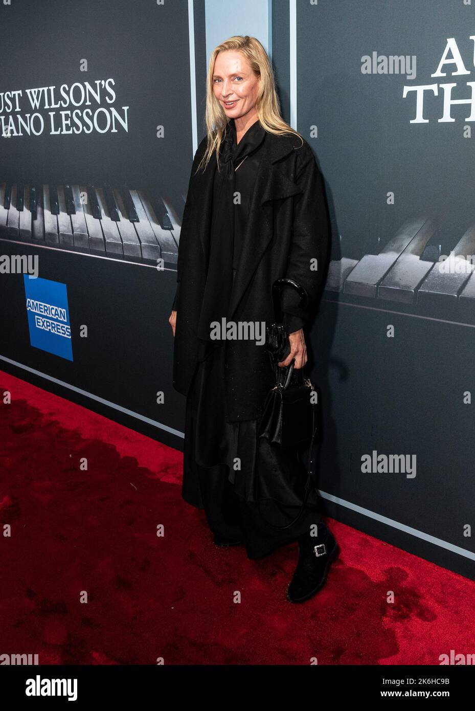 Uma Thurman attends opening night of revival of August Wilson's The ...