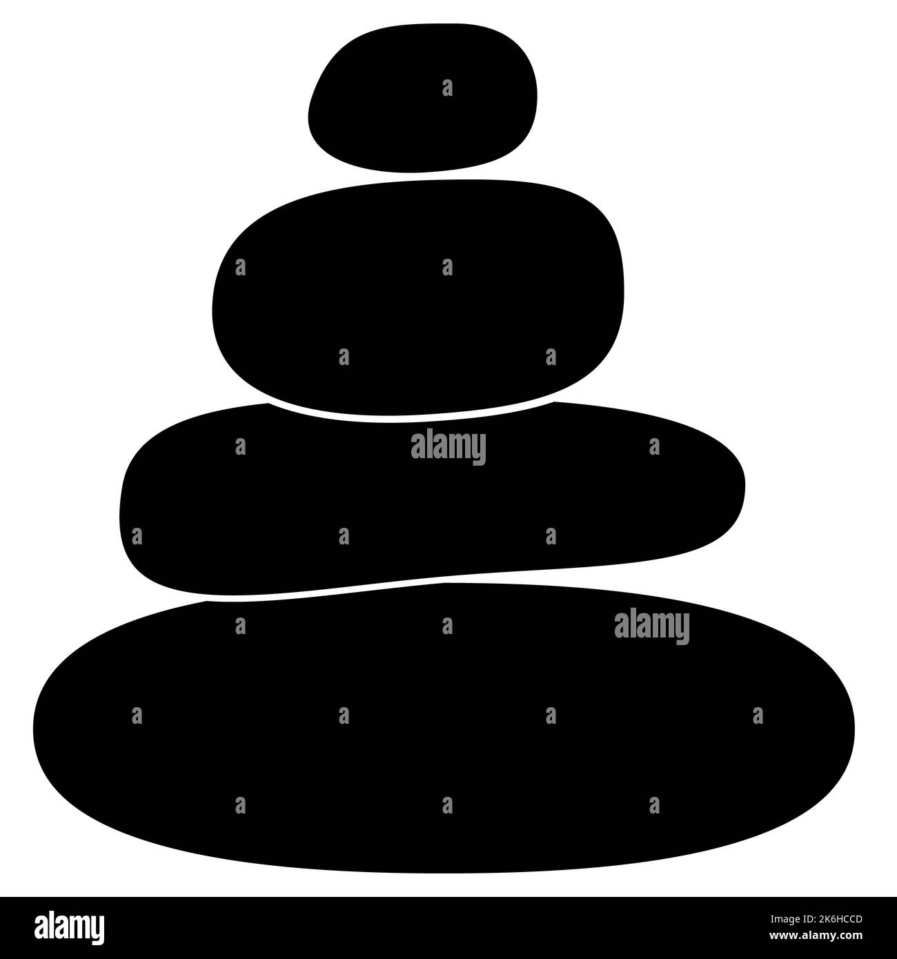 Spa stones vector icon. stones pyramid sign. flat style Stock Photo - Alamy