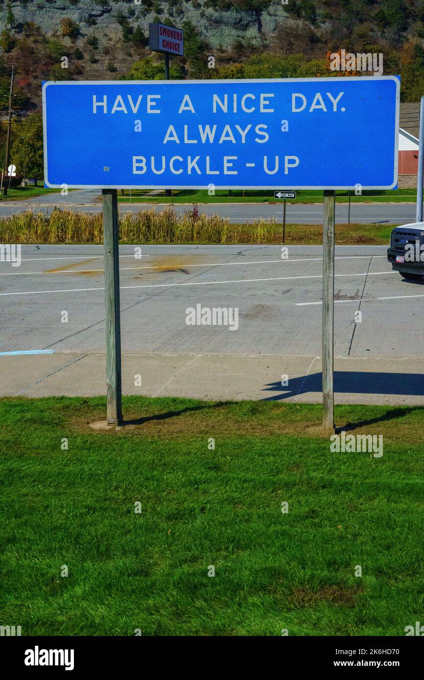 Buckle up sign hi-res stock photography and images - Alamy
