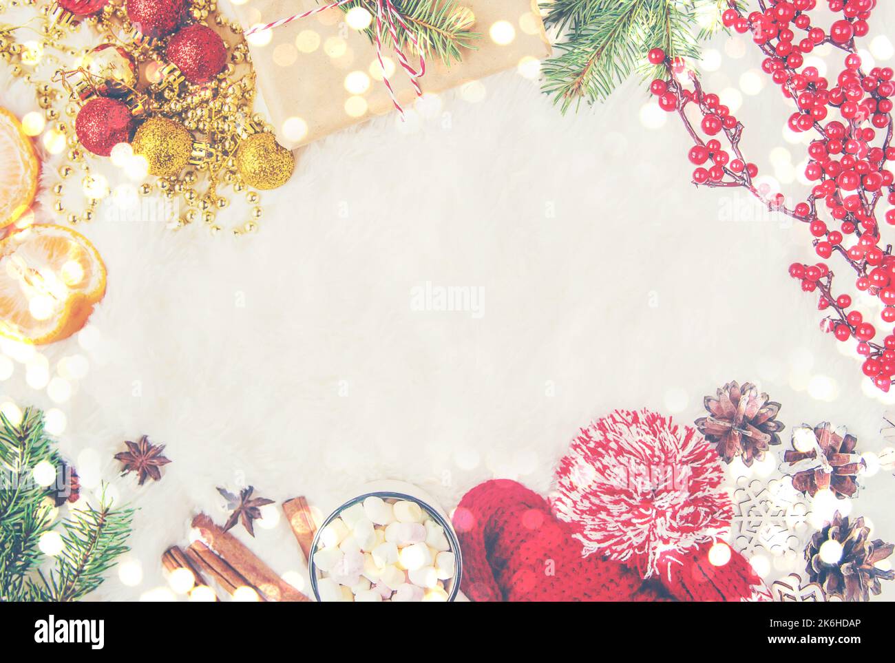 Christmas background. happy New Year. Selective focus Stock Photo - Alamy