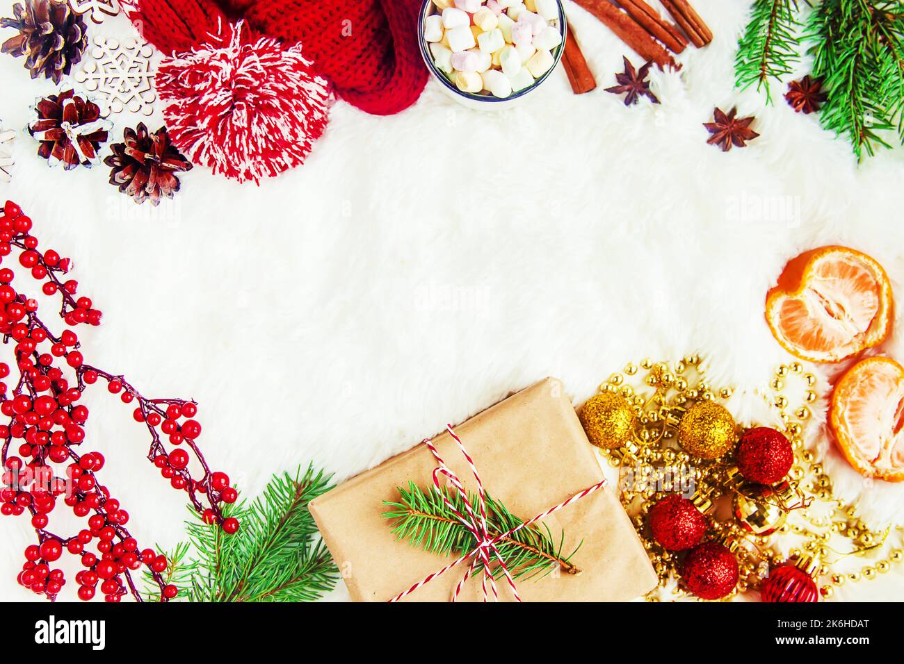 Christmas background. happy New Year. Selective focus Stock Photo - Alamy