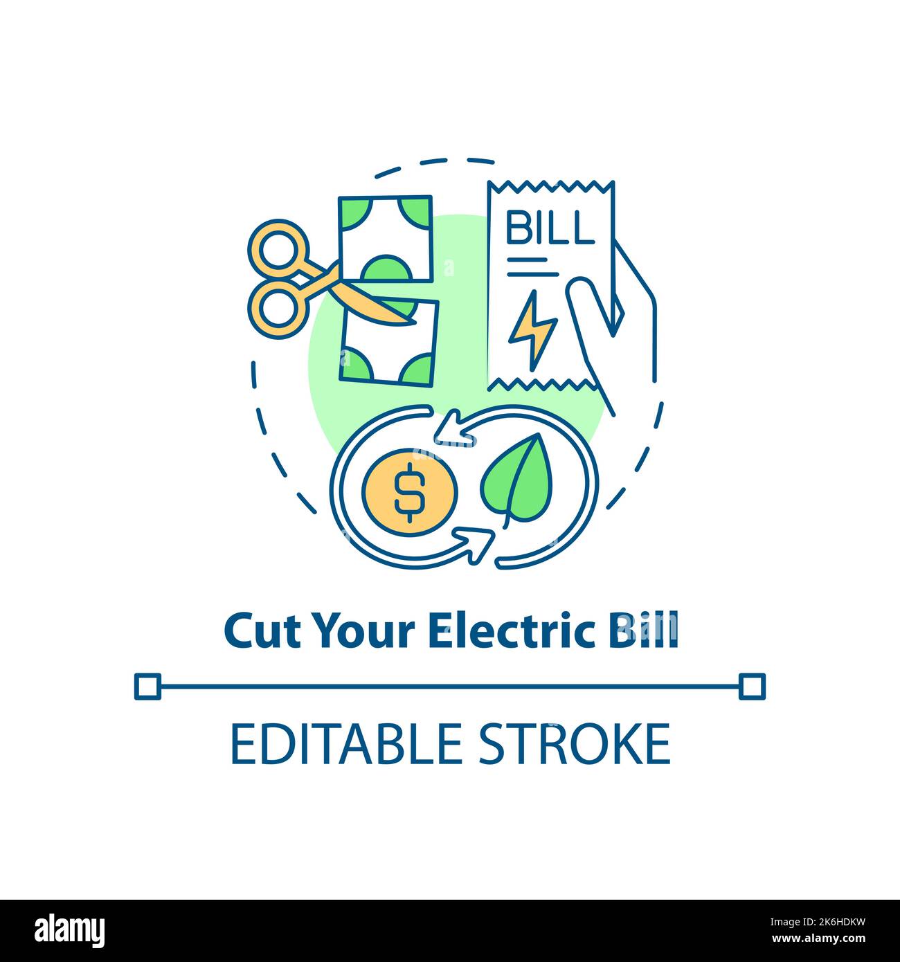 Cut energy bill Stock Vector Images - Alamy