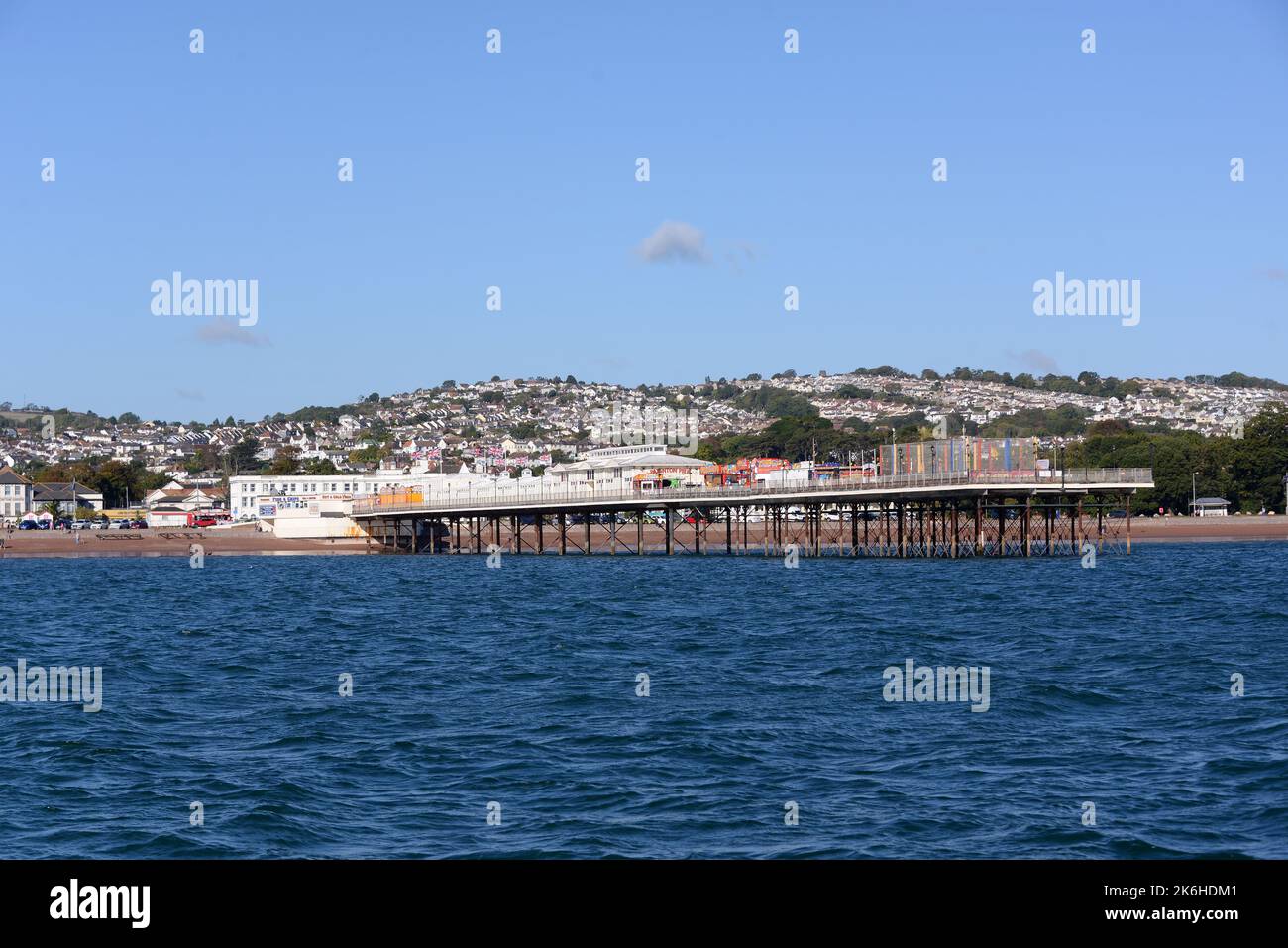 view of Paignton pier from the sea Stock Photo - Alamy