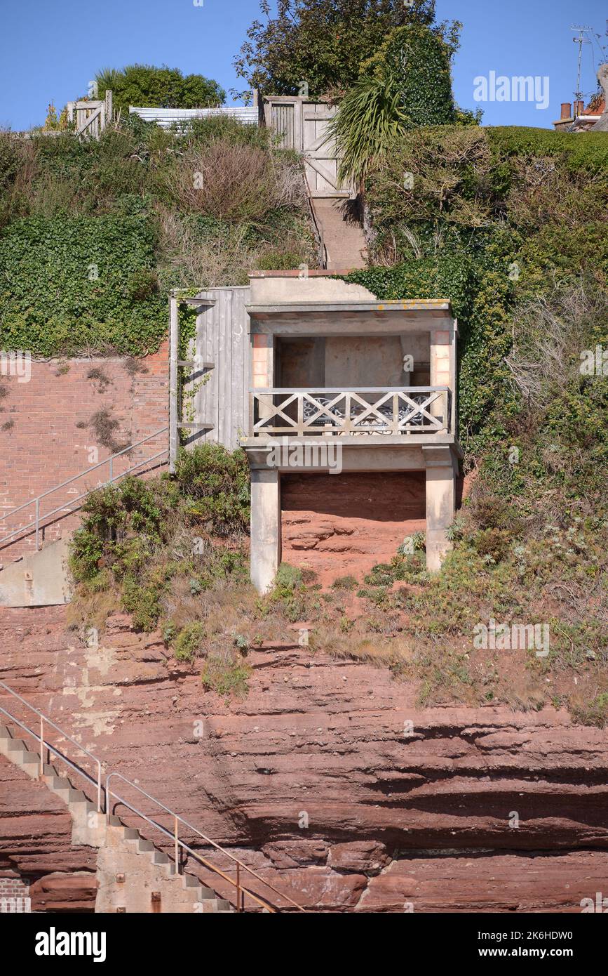 Observation area on Paignton coast UK Stock Photo - Alamy
