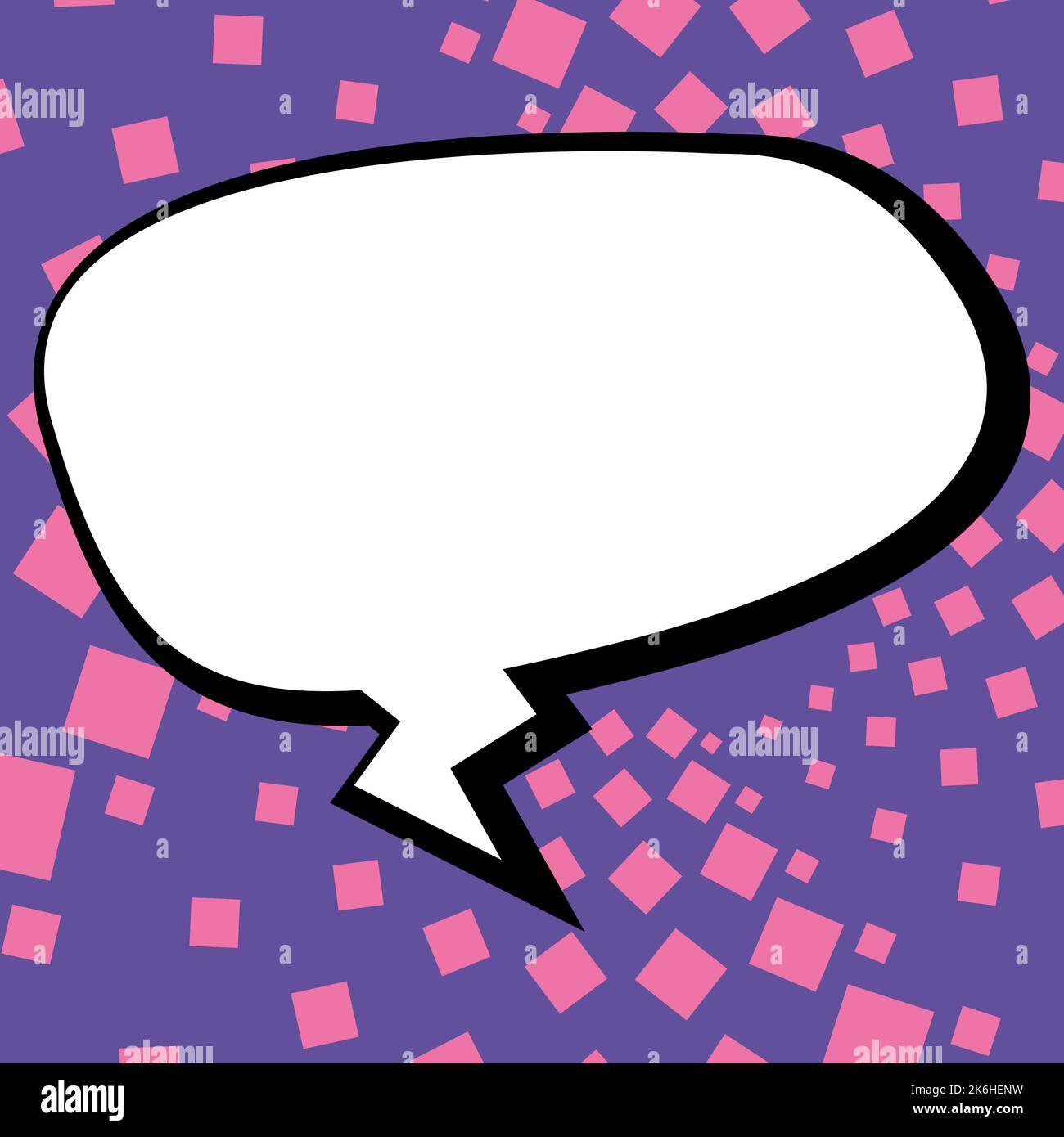 Comic Blank Speech Bubble With Copy Space Over Circular Color ...