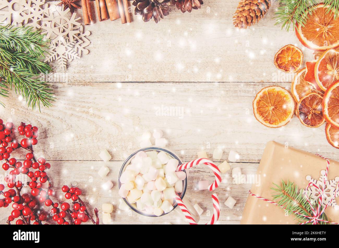 Christmas background. happy New Year. Selective focus Stock Photo - Alamy