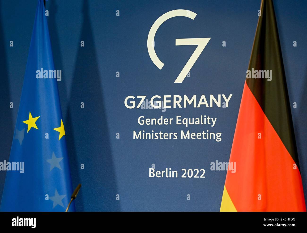 Berlin Germany 14th Oct 2022 The Logo Of The G7 Gender Equality