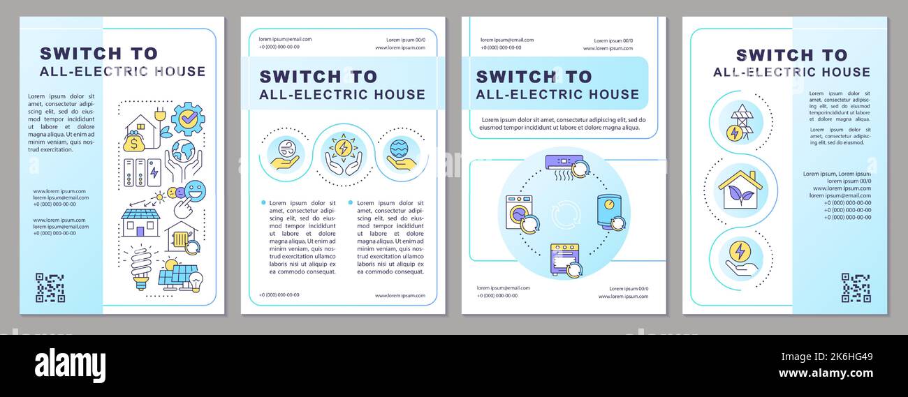 Switch to all-electric home brochure template Stock Vector Image & Art ...