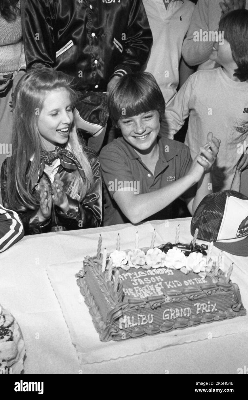 Allison Balson And Jason Bateman At Jason Batemans 13th Birthday At Malibu Grand Prix In