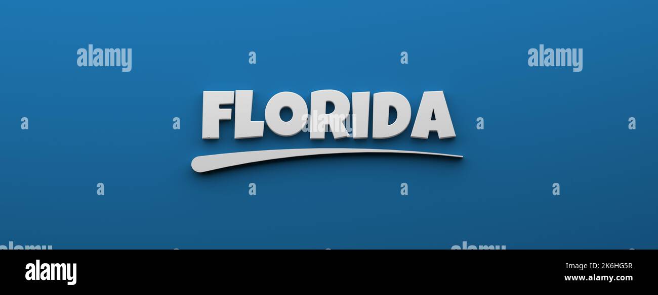 Florida writing in display typography style. Text lettering for Tourism ...