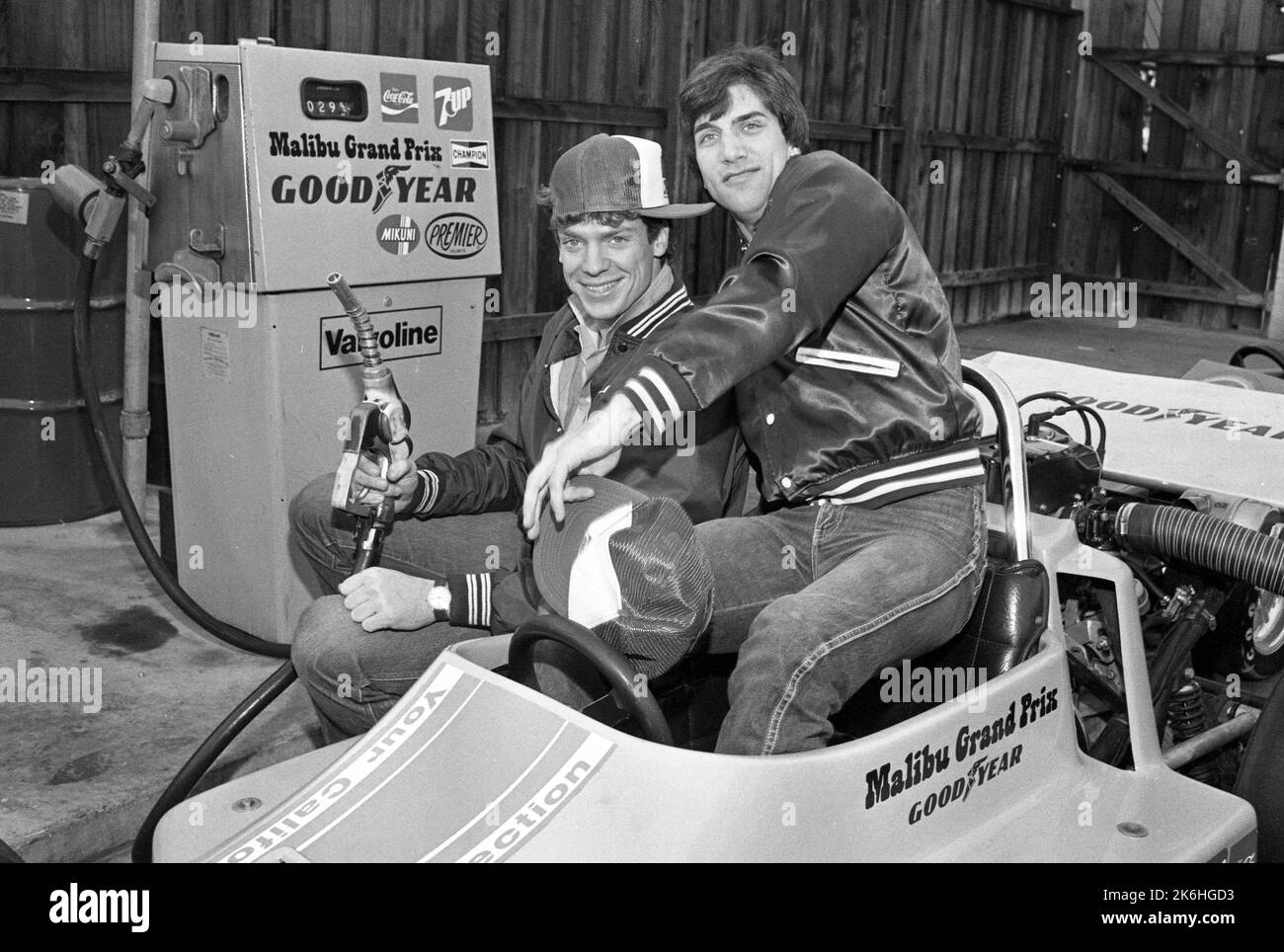 Christopher McDonald and Gary Hudson at Jason Bateman's 13th birthday at Malibu Grand Prix in ...