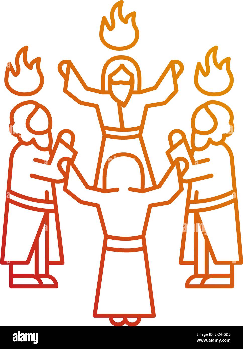 Pentecost celebration gradient linear vector icon Stock Vector Image ...