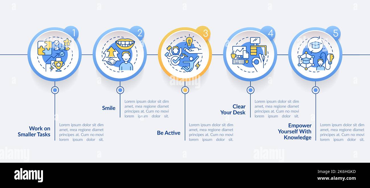 Boost self confidence at work circle infographic template Stock Vector ...