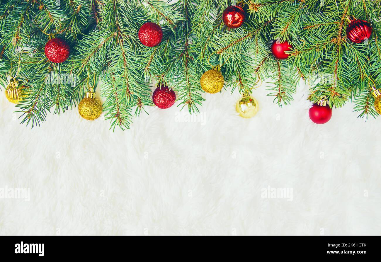 Christmas background. happy New Year. Selective focus Stock Photo - Alamy