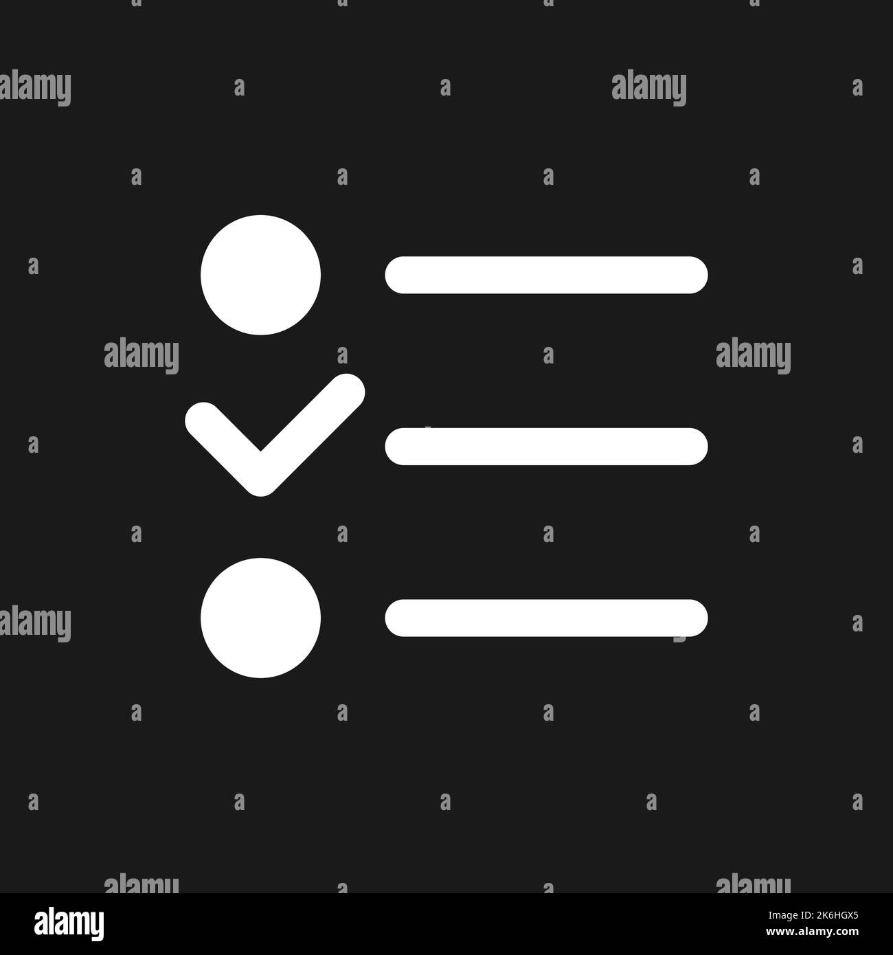 Checklist pixel dark mode glyph ui icon Stock Vector Image & Art - Alamy