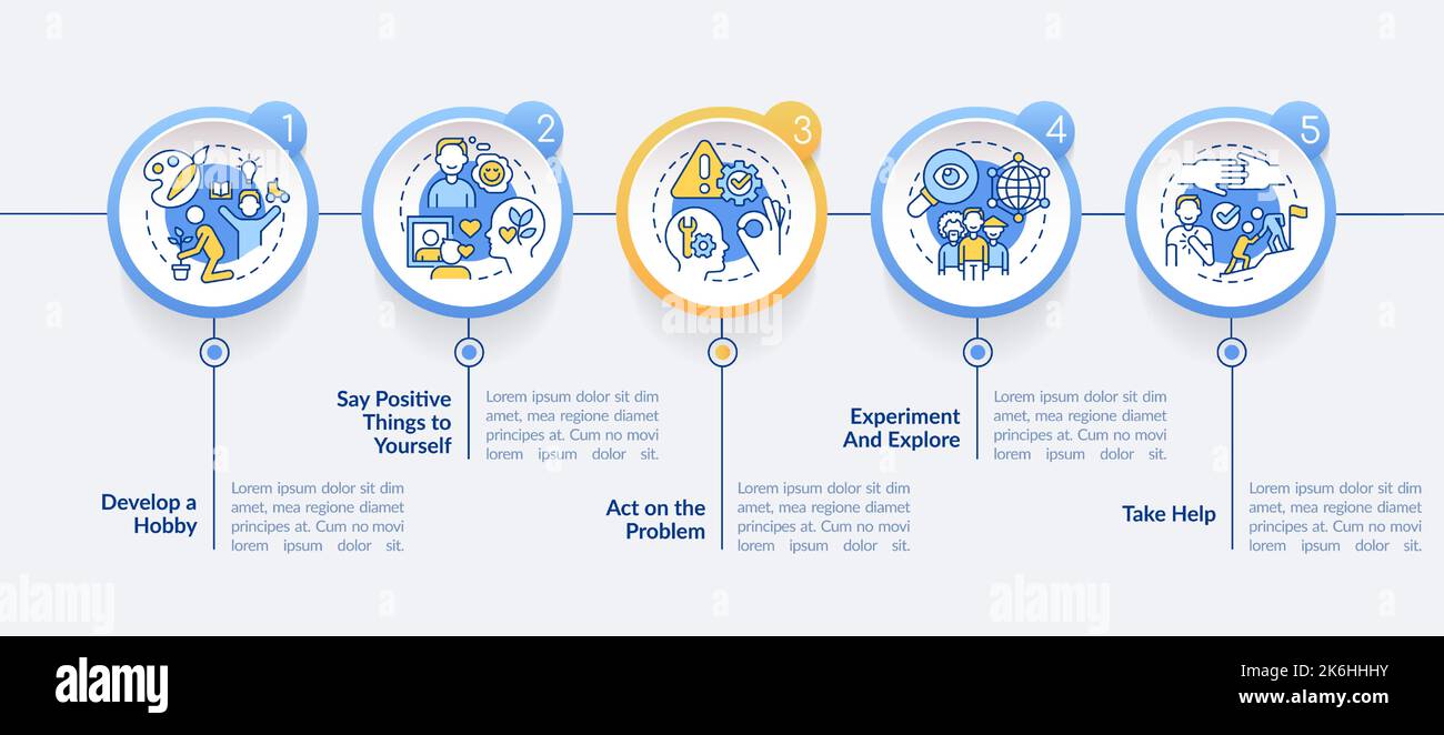 Self esteem improvement circle infographic template Stock Vector Image ...