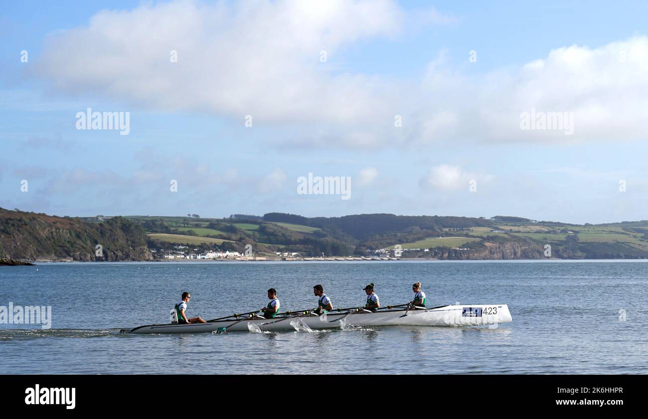 Ireland's mixed coxed quadruple skulls team during day one of the World ...