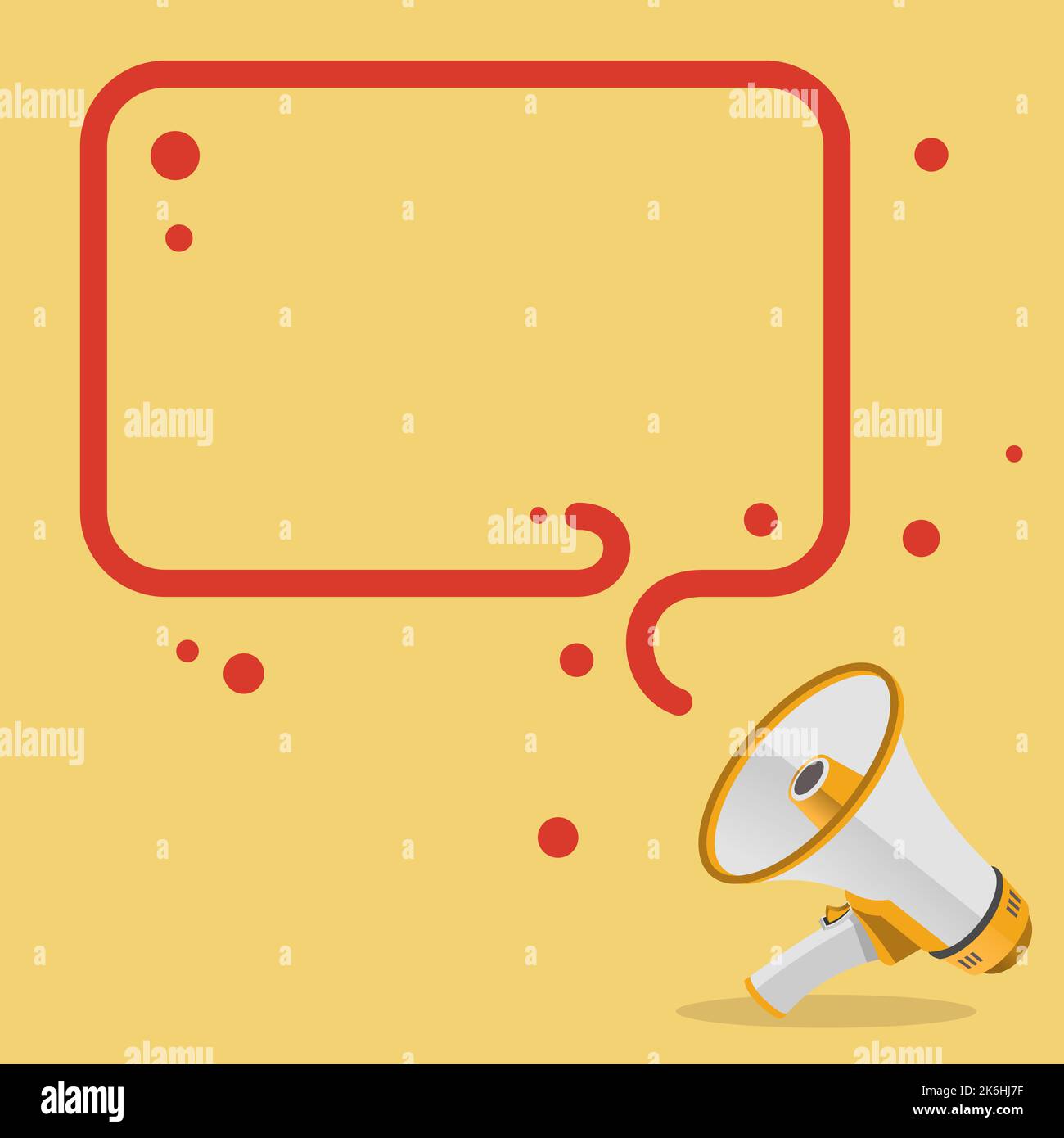 Megaphone Drawing With Conversation Bubble Showing New Announcement ...