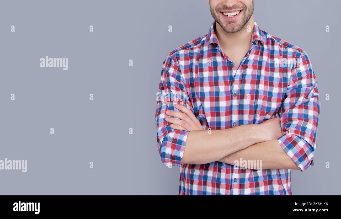 Happy unshaven man keeping hi-res stock photography and images - Alamy