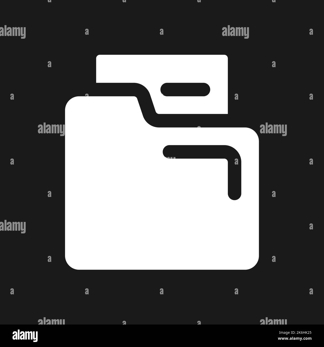 Document in folder pixel dark mode glyph ui icon Stock Vector Image & Art - Alamy