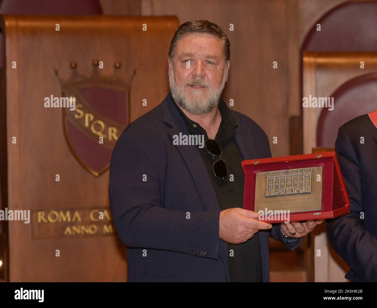 Italy, Rome, October 14th, 2022 : Russell Crowe, in Rome to promote his ...