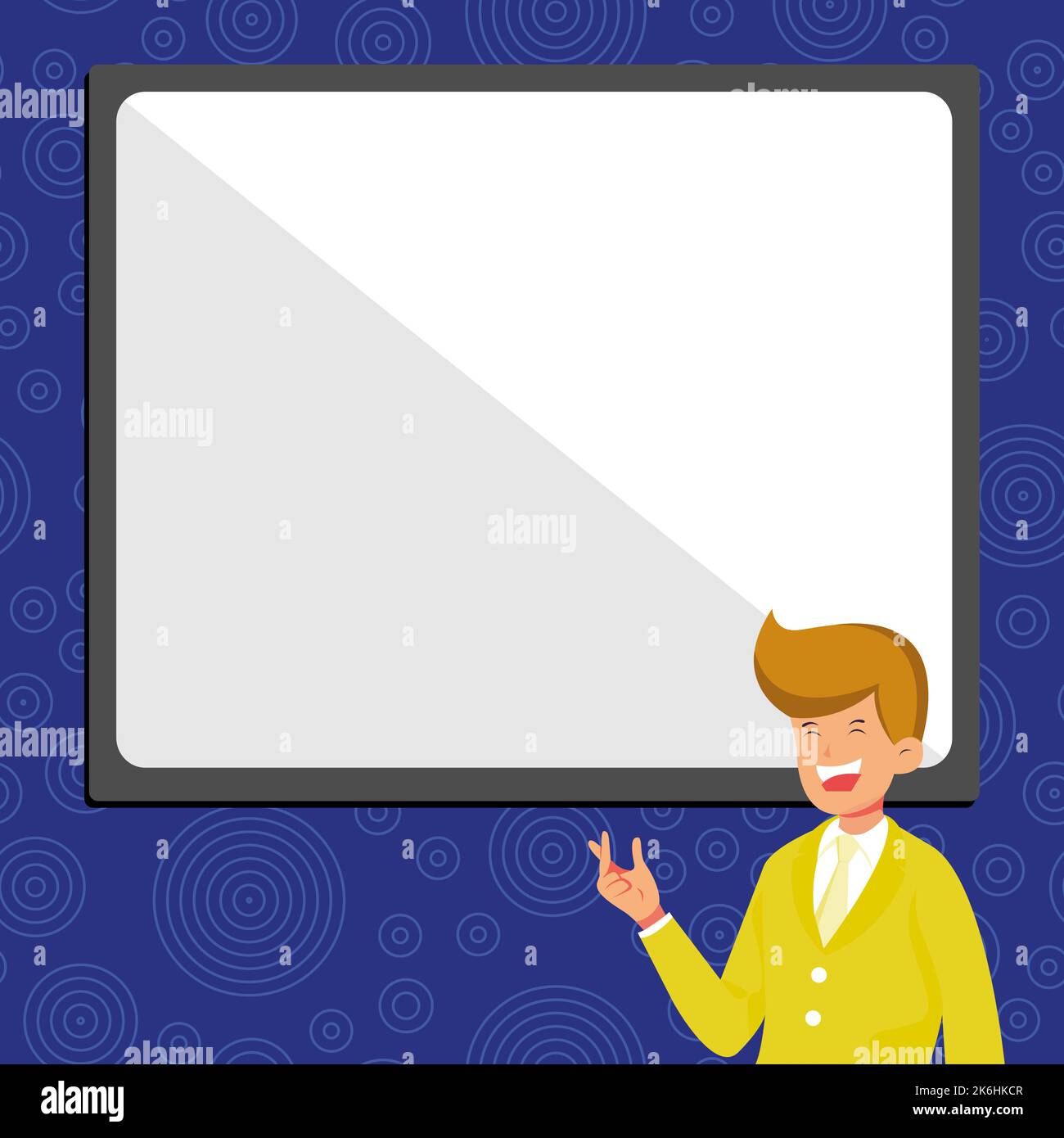 Instructor Drawing Pointing Stick On Empty Whiteboard While Holding Cup ...