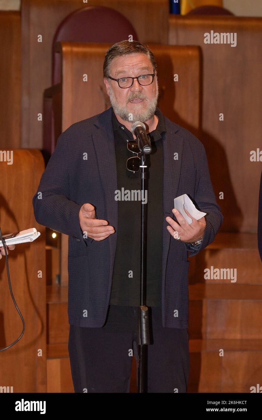 Italy, Rome, October 14th, 2022 : Russell Crowe, in Rome to promote his ...