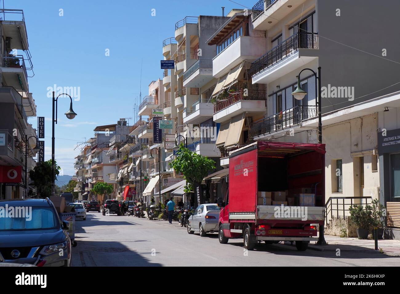 Leof. Irinis is the main street in Preveza,Greece,Europe Stock Photo ...