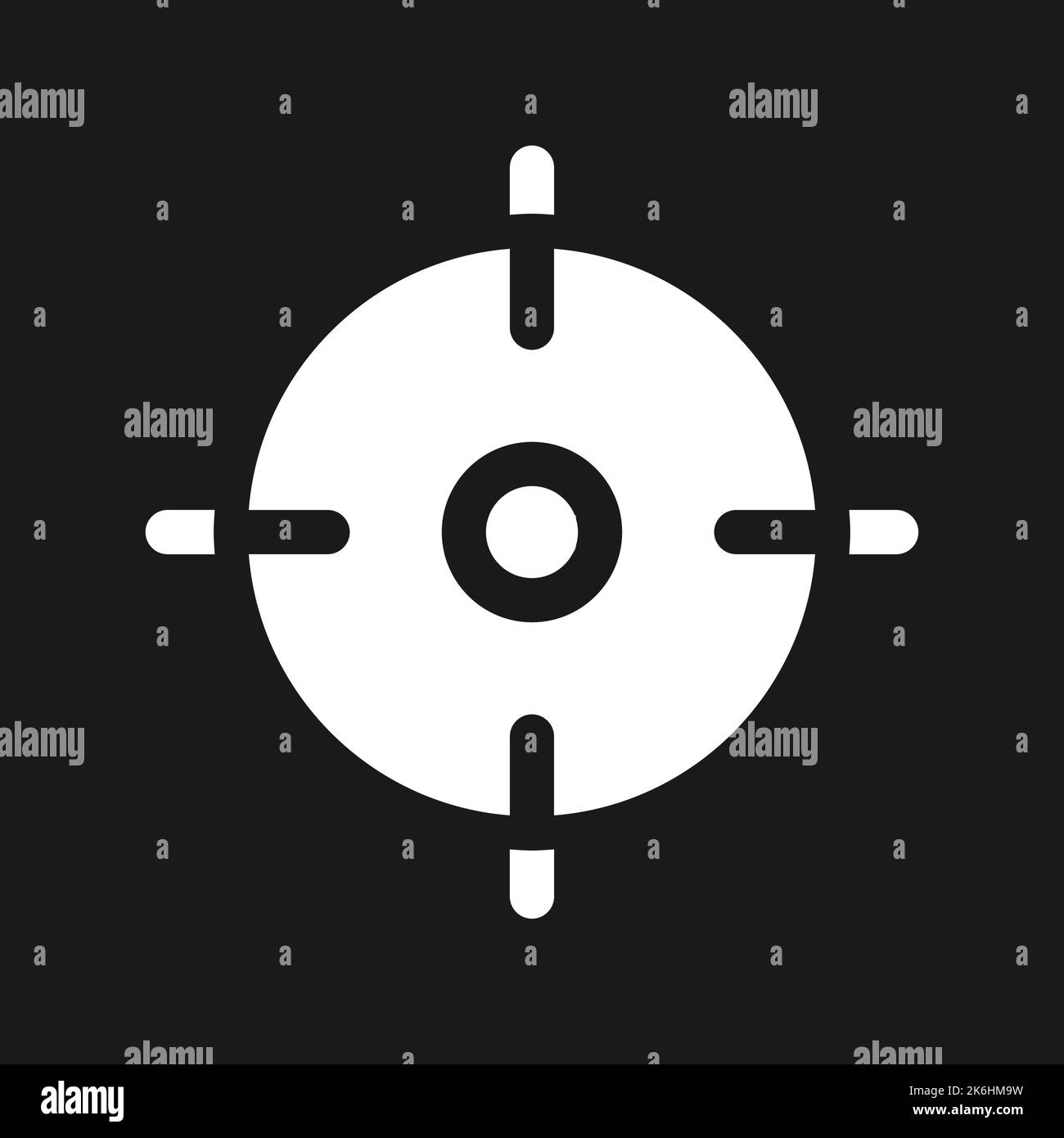 Aim pixel dark mode glyph ui icon Stock Vector Image & Art - Alamy