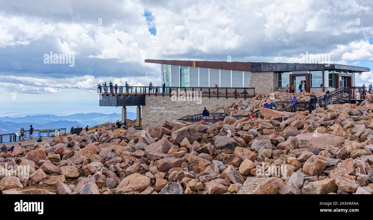 Pikes Peak, CO - July 7, 2022: The new Pikes Peak Summit Visitor Center ...