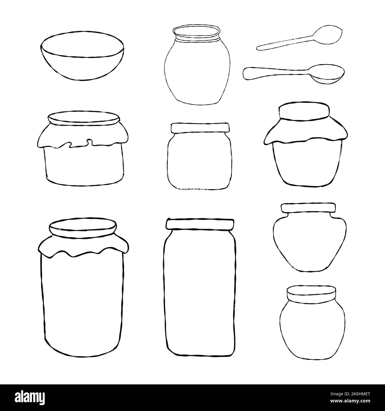 Seamless jam jars pattern Stock Vector Images - Alamy