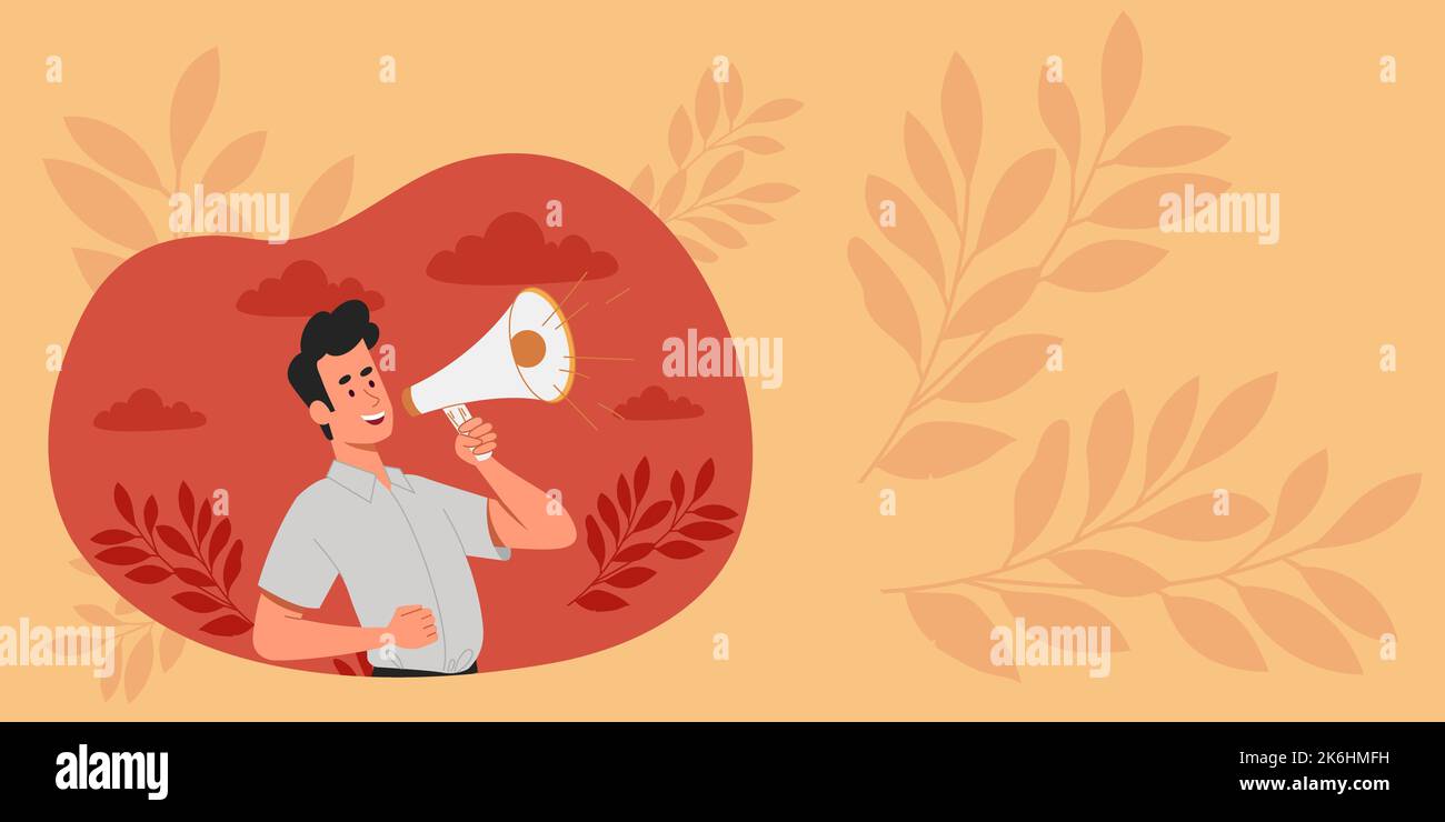 Man Drawing Sharing Positive Comments And Good Reactions Through ...