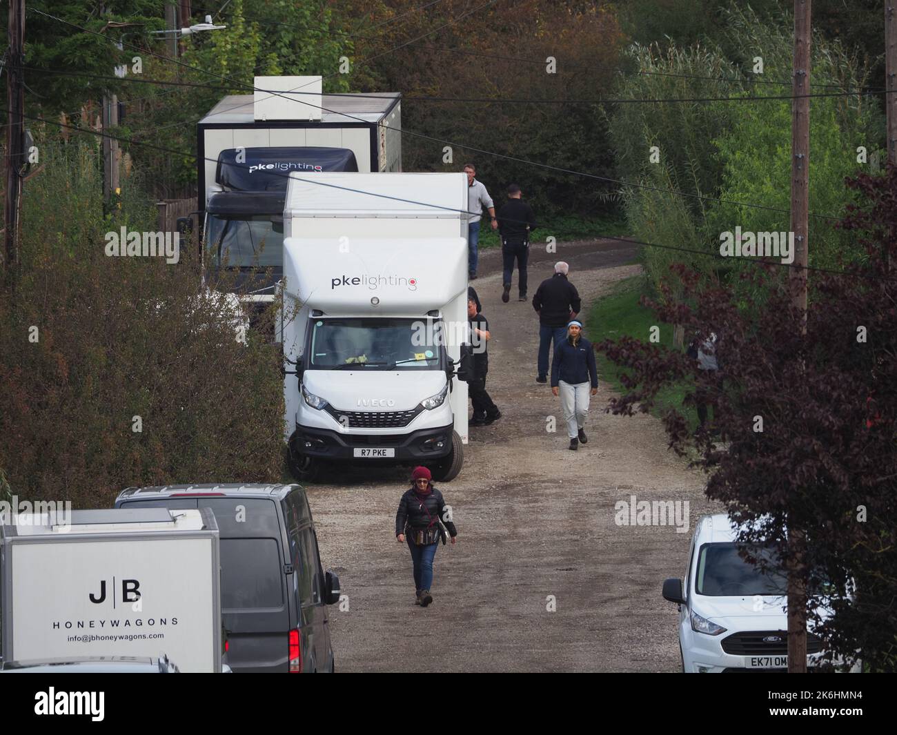 Warden Bay, Kent, UK. 14th Oct, 2022. Film crews were spotted filming ...