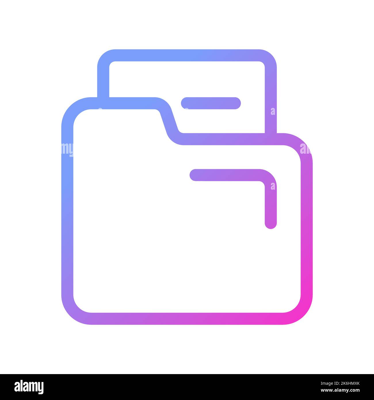 Document in folder pixel perfect gradient linear ui icon Stock Vector Image & Art - Alamy