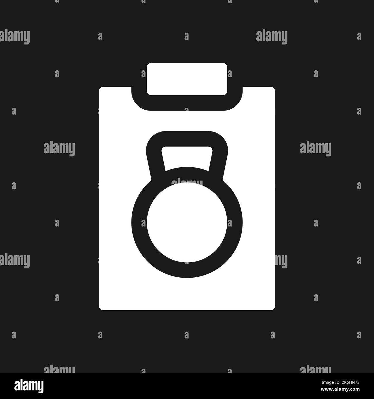 Workout plan dark mode glyph ui icon Stock Vector Image & Art - Alamy