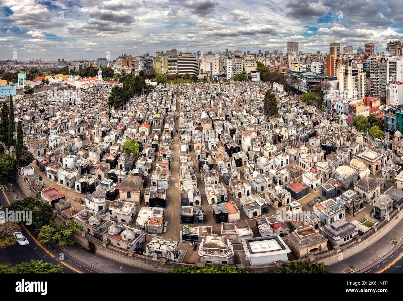 Aerial view of Recoleta Cemetery. Buenos Aires, Argentina Stock Photo ...