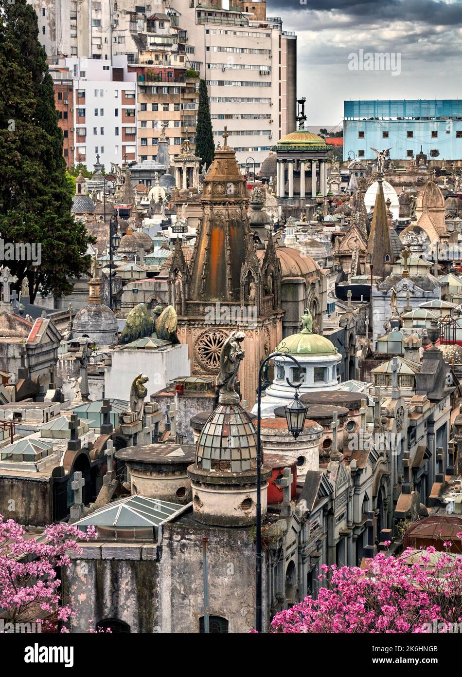 Aerial view of Recoleta Cemetery. Buenos Aires, Argentina Stock Photo ...