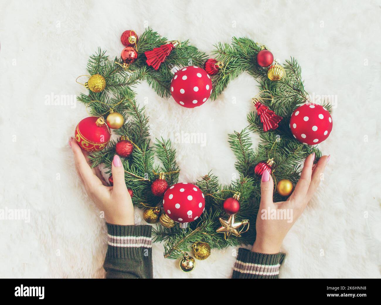 Christmas background. happy New Year. Selective focus Stock Photo - Alamy