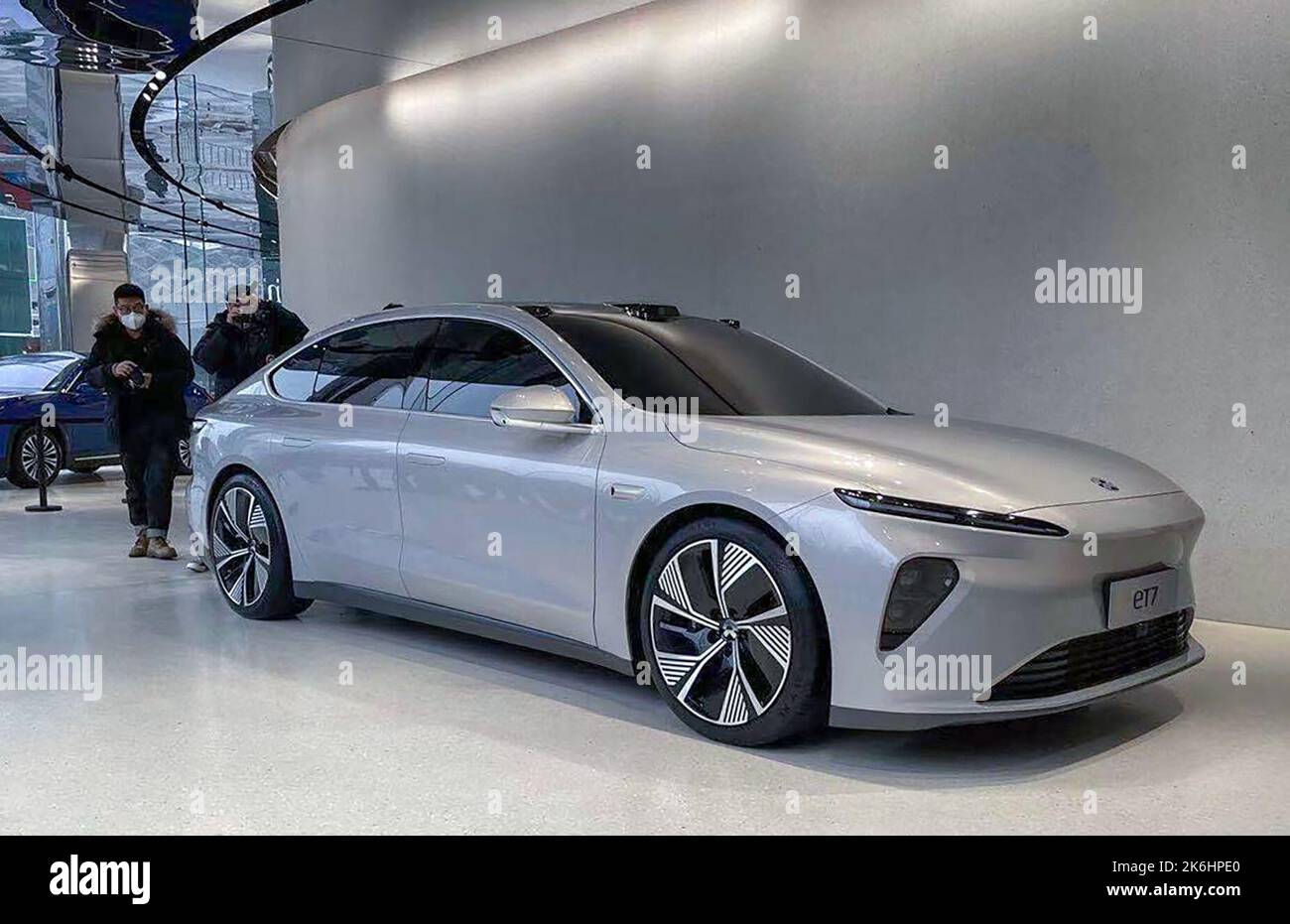 ET7 on display at a NIO House on Tianfu Avenue in Chengdu on Saturday ...