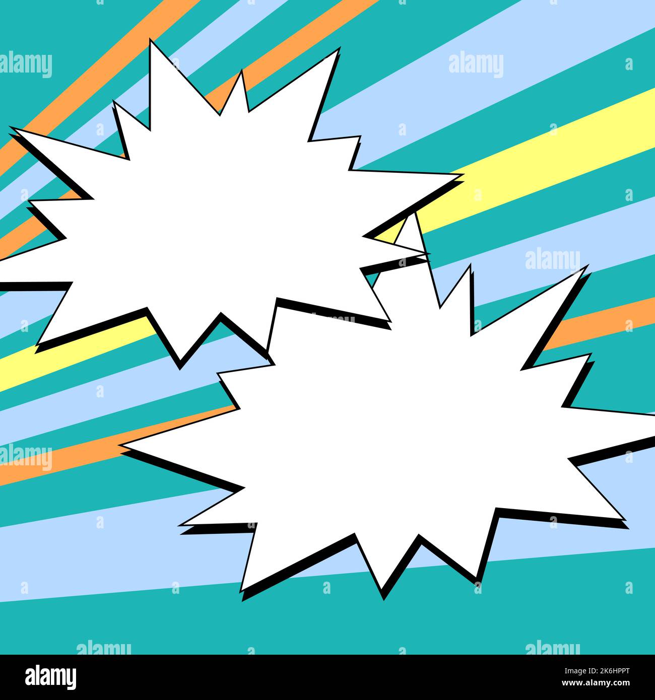 Comic Blank Speech Bubble With Copy Space And Colorful Doodles. Design ...