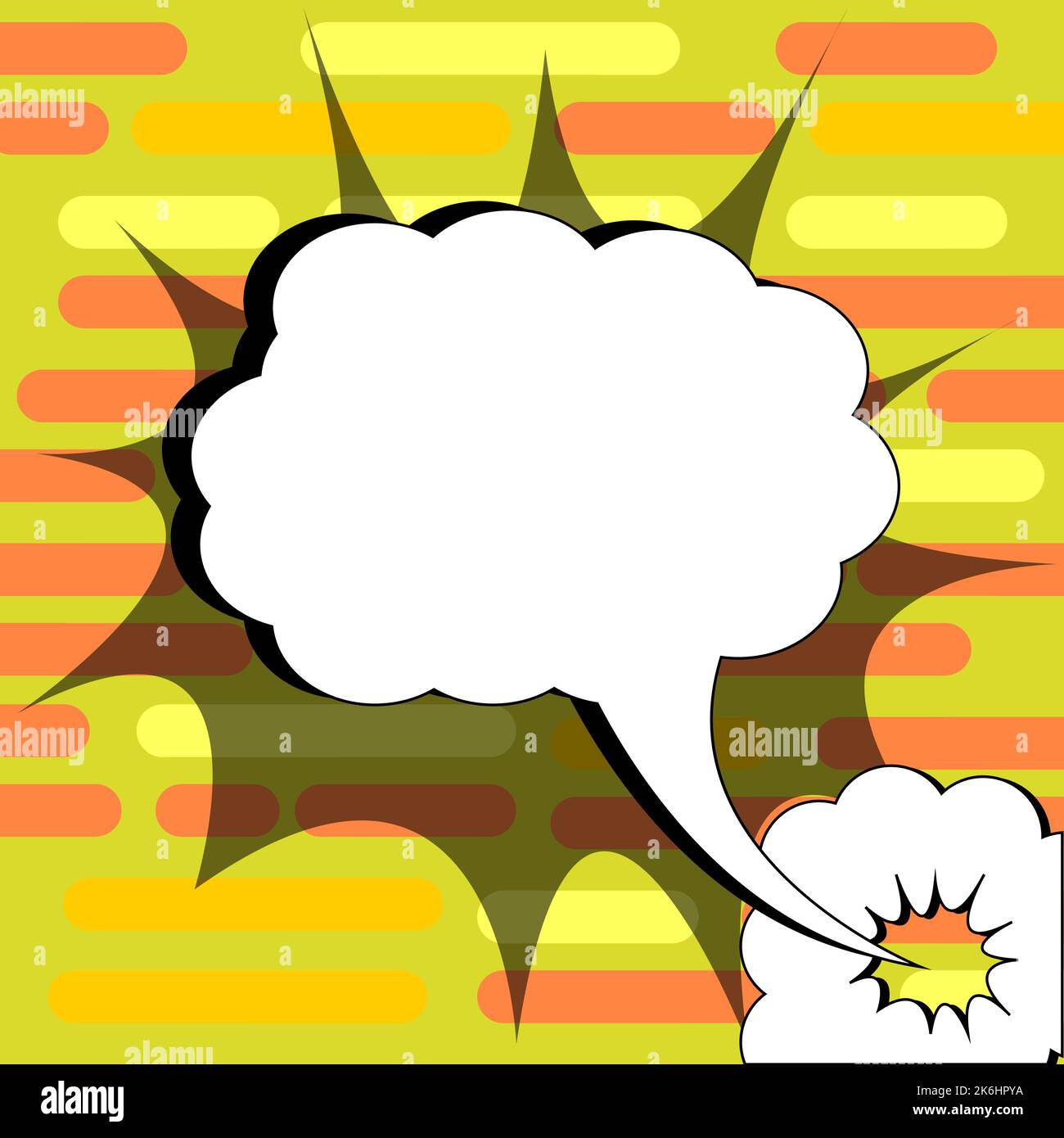 Comic Blank Speech Bubble With Copy Space And Colorful Doodles. Design ...