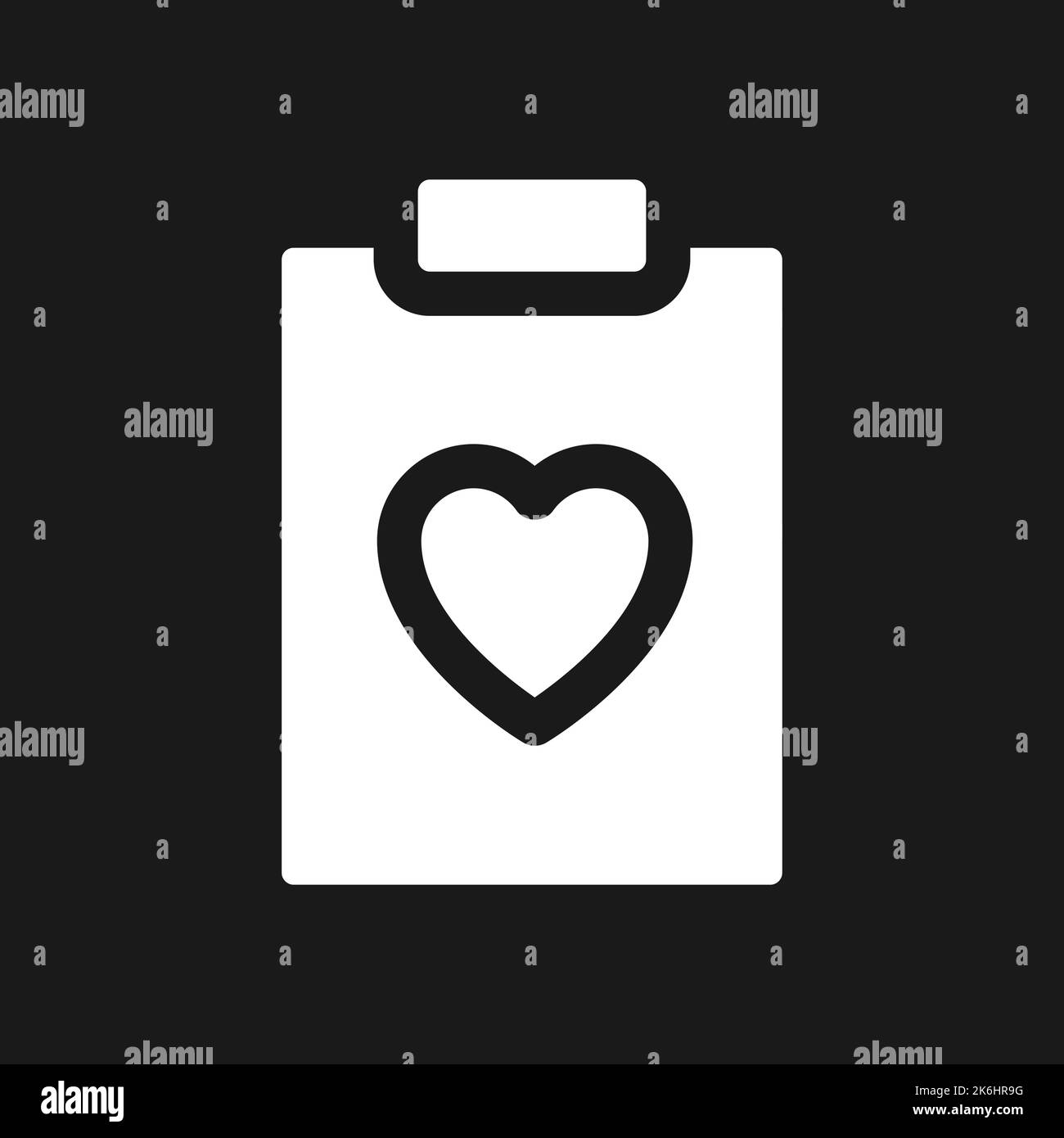 Health record dark mode glyph ui icon Stock Vector Image & Art - Alamy