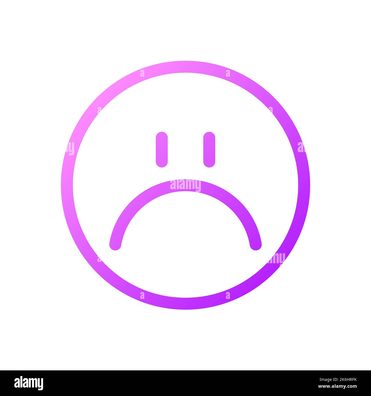 Sad emoji pixel perfect gradient linear ui icon Stock Vector Image ...