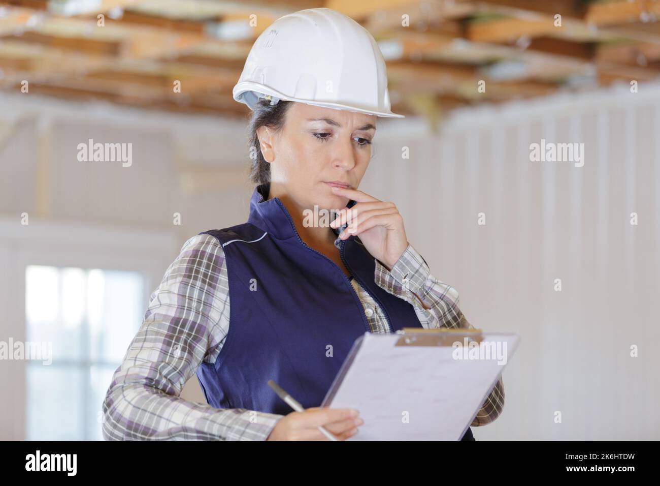 Serious architect engineer writing hi-res stock photography and images ...