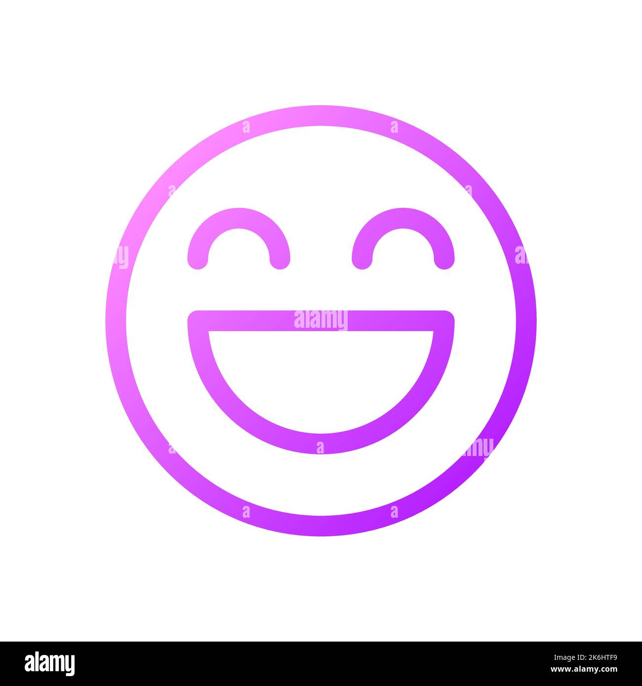 Laughing Emoji Pixel Perfect Gradient Linear Ui Icon Stock Vector Image